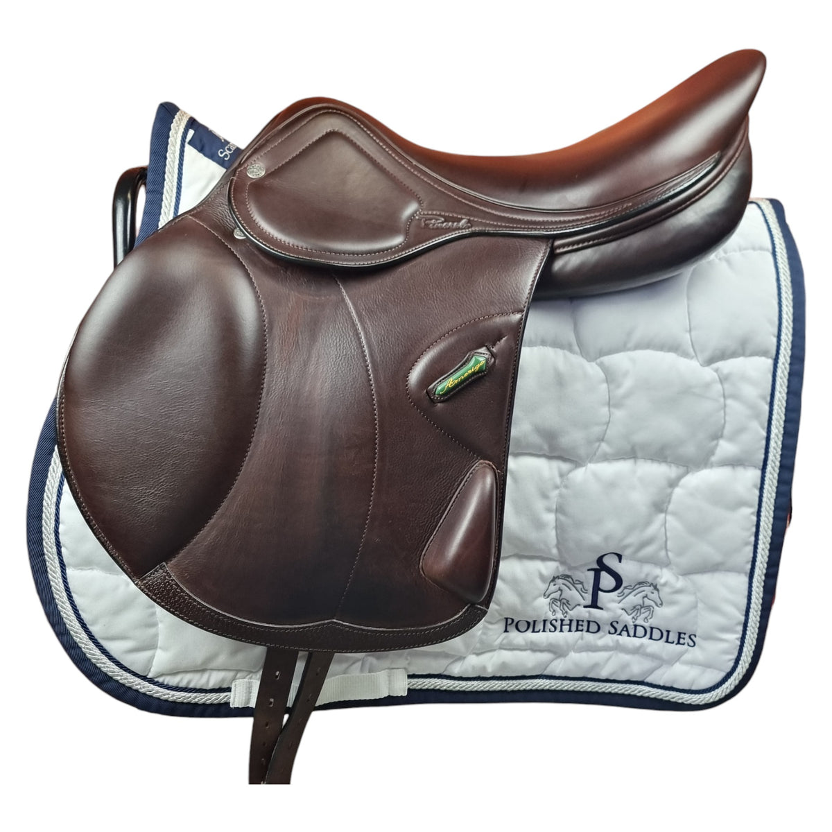Amerigo CC Basso Pinerolo Monoflap Jumping Saddle — Polished Saddles